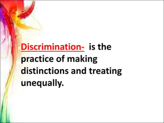 Chapter 24 prejudice, discrimination and inequality | PPTX