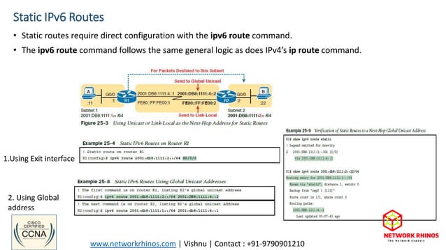 Chapter 25. implementing i pv6 routing | PPT