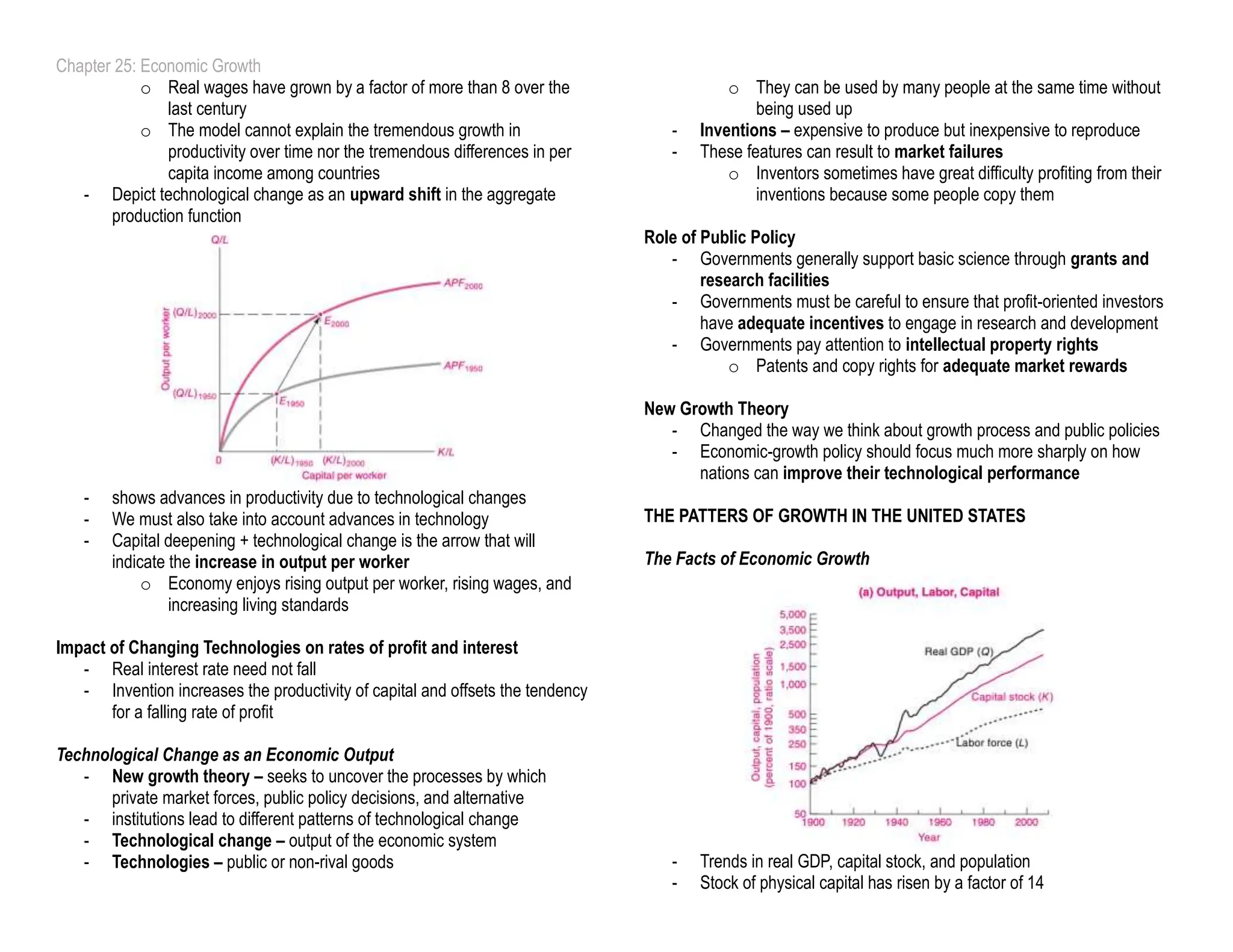 Chapter 25: Economic Growth Summary from Samuelson and Nordhaus | DOCX