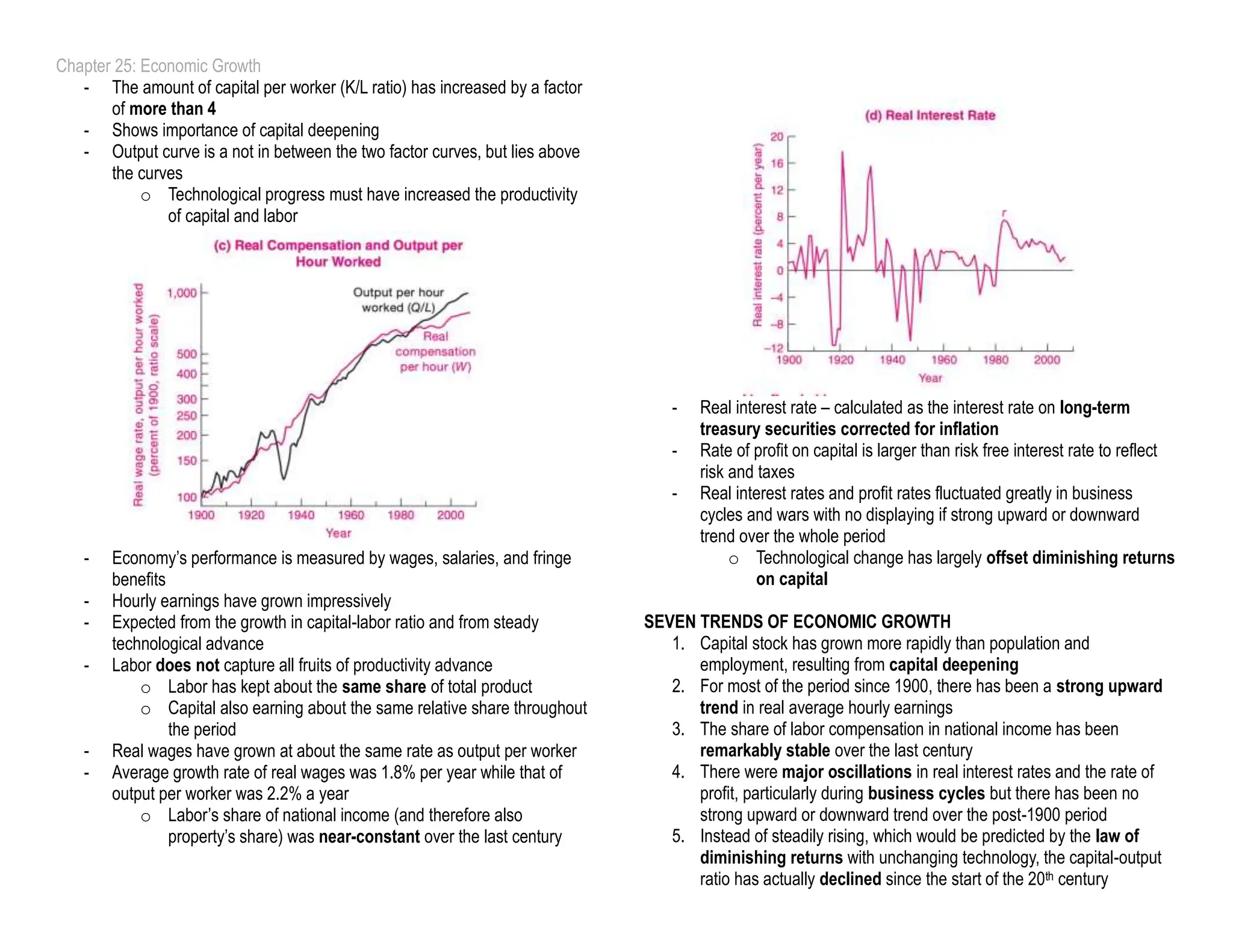 Chapter 25: Economic Growth Summary from Samuelson and Nordhaus | DOCX