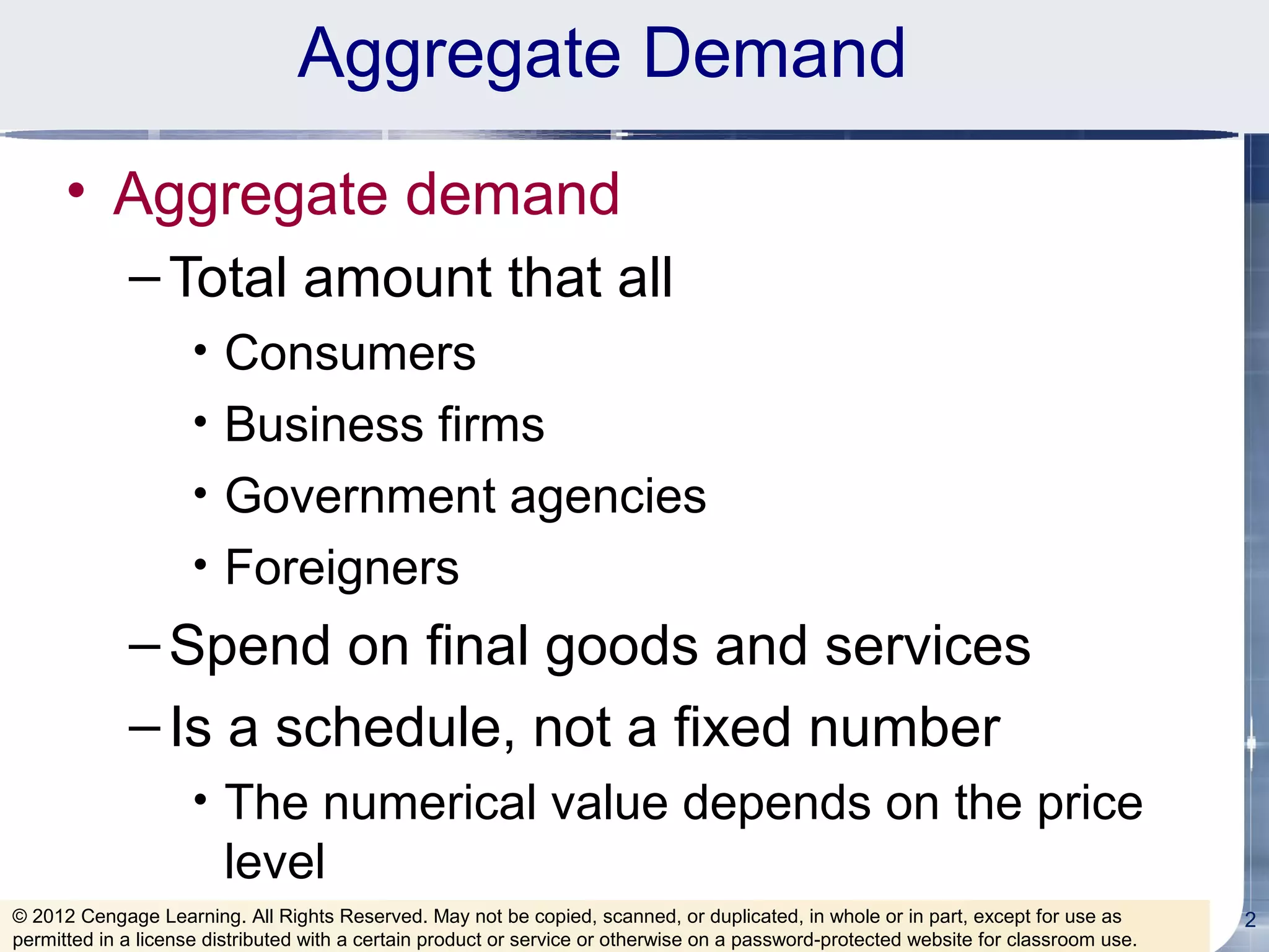Chapter 25 aggregate demand and the powerful consumer | PPT