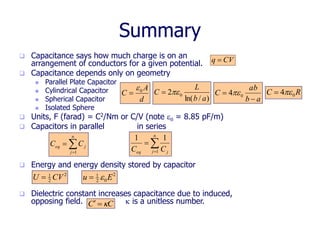 Chapter 25 capacitance phys 3002 | PDF