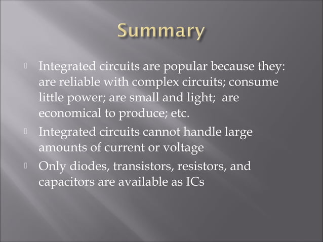 integrated circuits | PPT