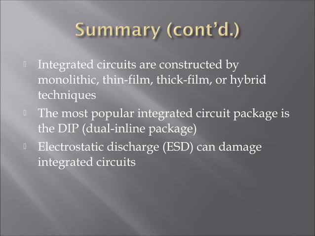 integrated circuits | PPT