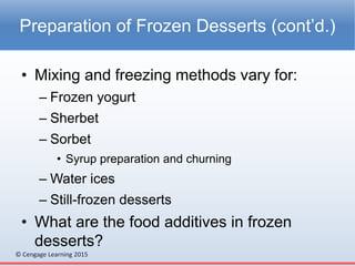 Chapter 26 - Frozen Desserts | PPTX | Desserts and Baking | Food & Drink