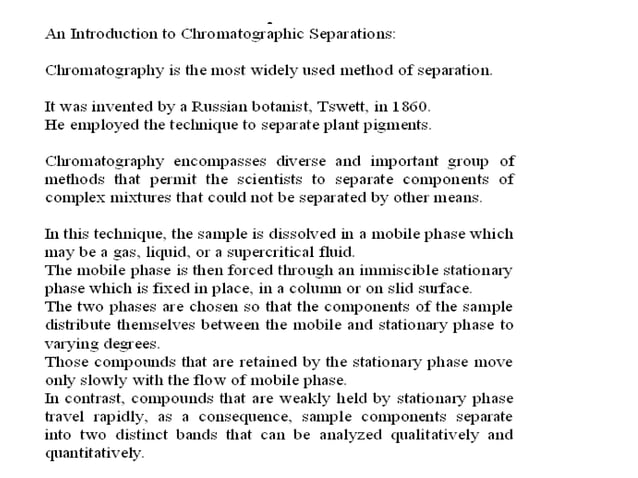 chapter 26 (Introduction to Chromatographic Separations (Chapter 26).ppt