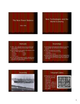 AP WH Chapter 26 PPT | PDF | Rail Travel | Travel Type