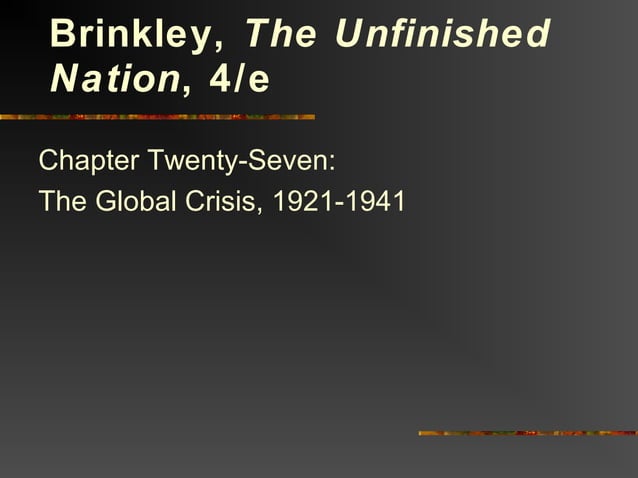 HIST 121 Chapter 27 | PPT