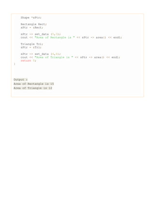 Chapter27 polymorphism-virtual-function-abstract-class | PDF