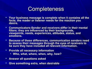 Chapter 2, 7 cs of_business_communication_a | PPT