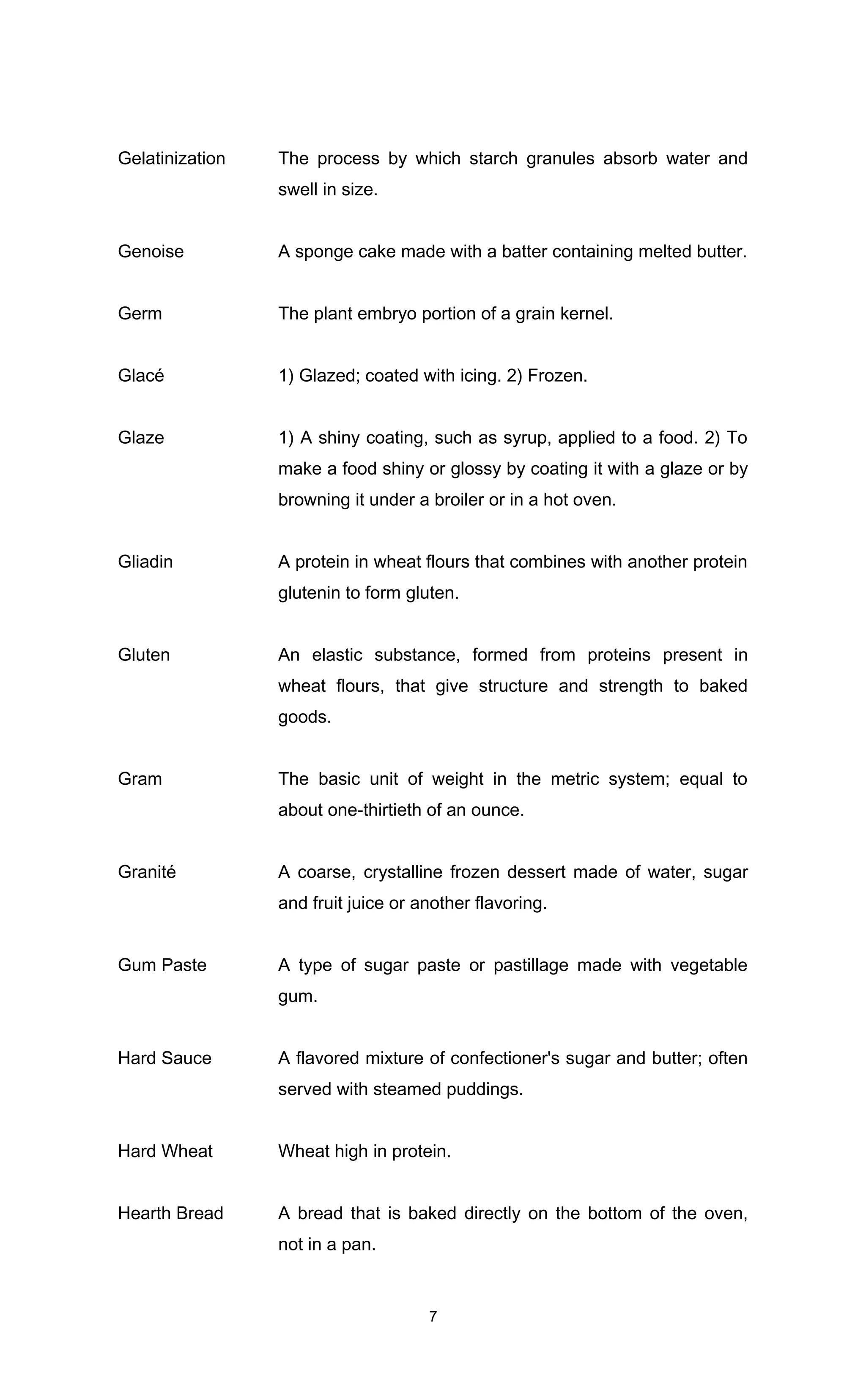 Chapter 28 bakery terms | DOC
