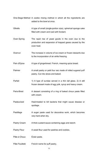 Chapter 28 bakery terms | PDF