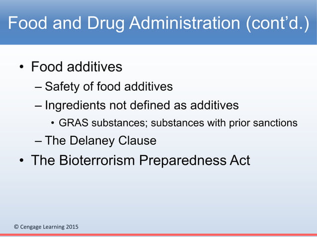 Chapter 29 - Government Food Regulations | PPT