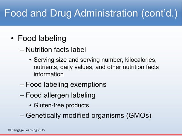 Chapter 29 - Government Food Regulations | PPT