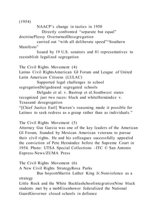 Chapter 29 Civil Rights and Uncivil Liberties1947 to 1969U.S. A N ...