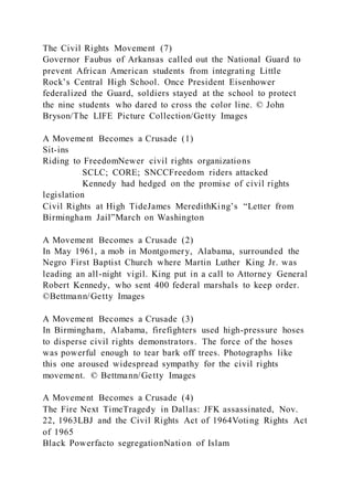 Chapter 29 Civil Rights and Uncivil Liberties1947 to 1969U.S. A N ...