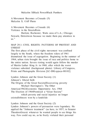 Chapter 29 Civil Rights and Uncivil Liberties1947 to 1969U.S. A N ...