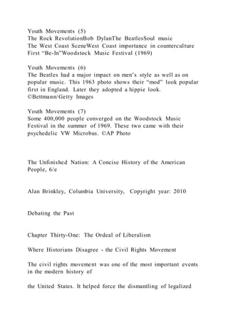 Chapter 29 Civil Rights and Uncivil Liberties1947 to 1969U.S. A N ...