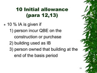 Chapter 2a industrial building allowances | PPTX