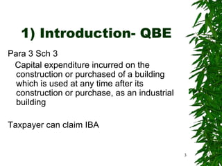 Chapter 2a industrial building allowances | PPTX