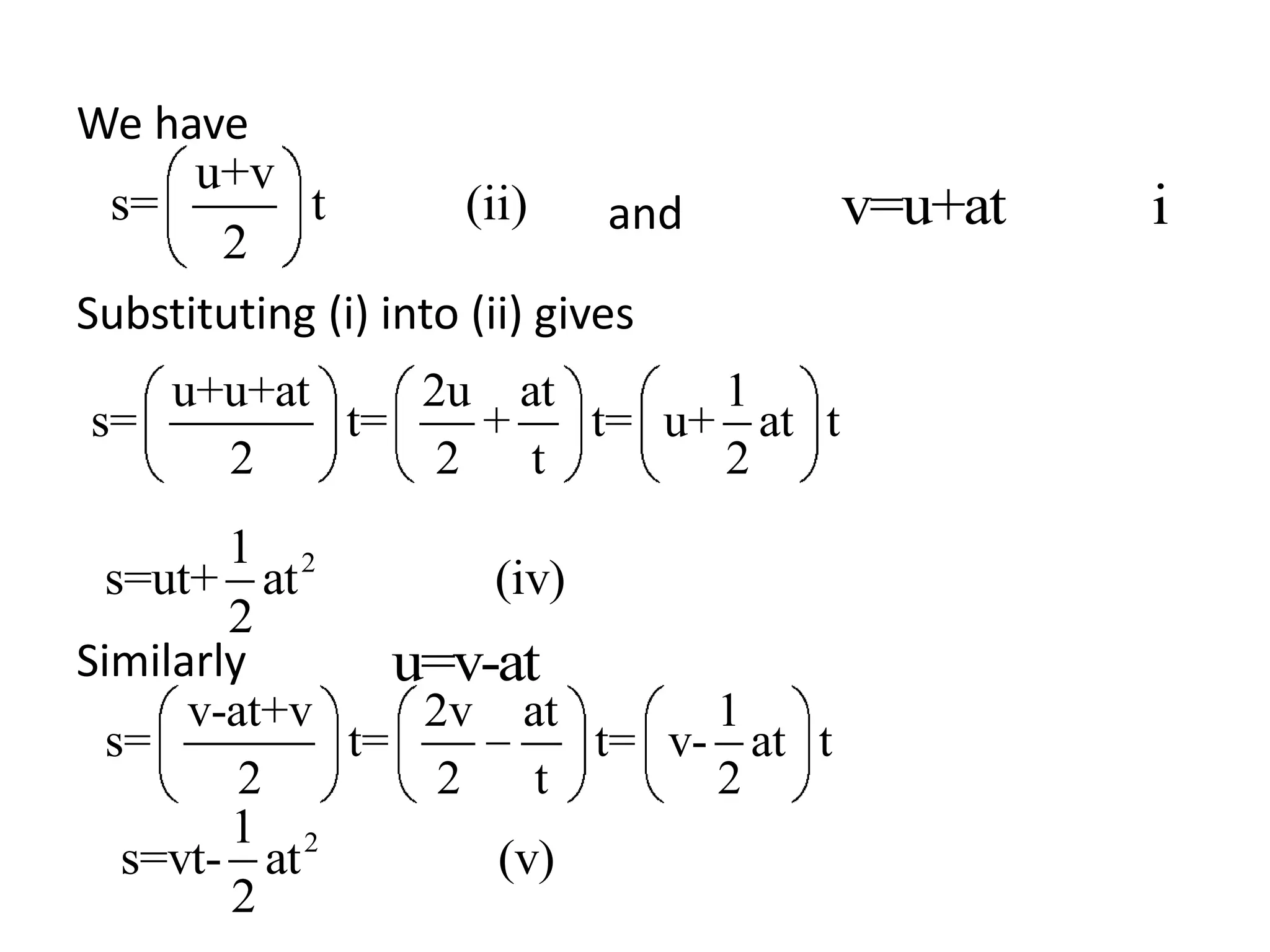 Chapter 2a kinematics suvat equations | PPTX