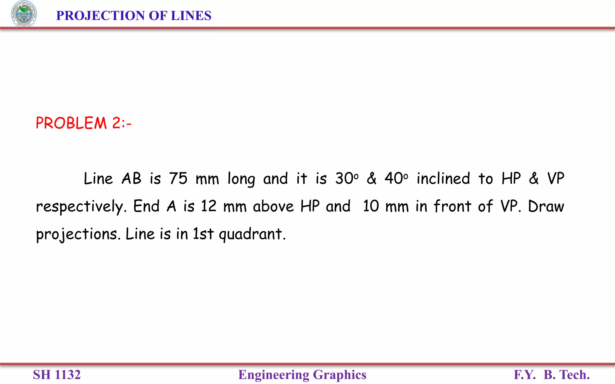 Projection of Lines | PPSX