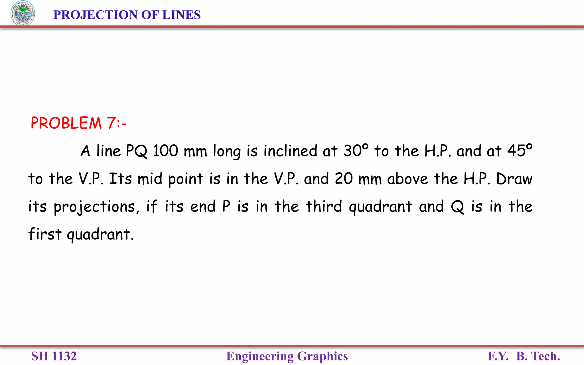 Projection of Lines | PPSX
