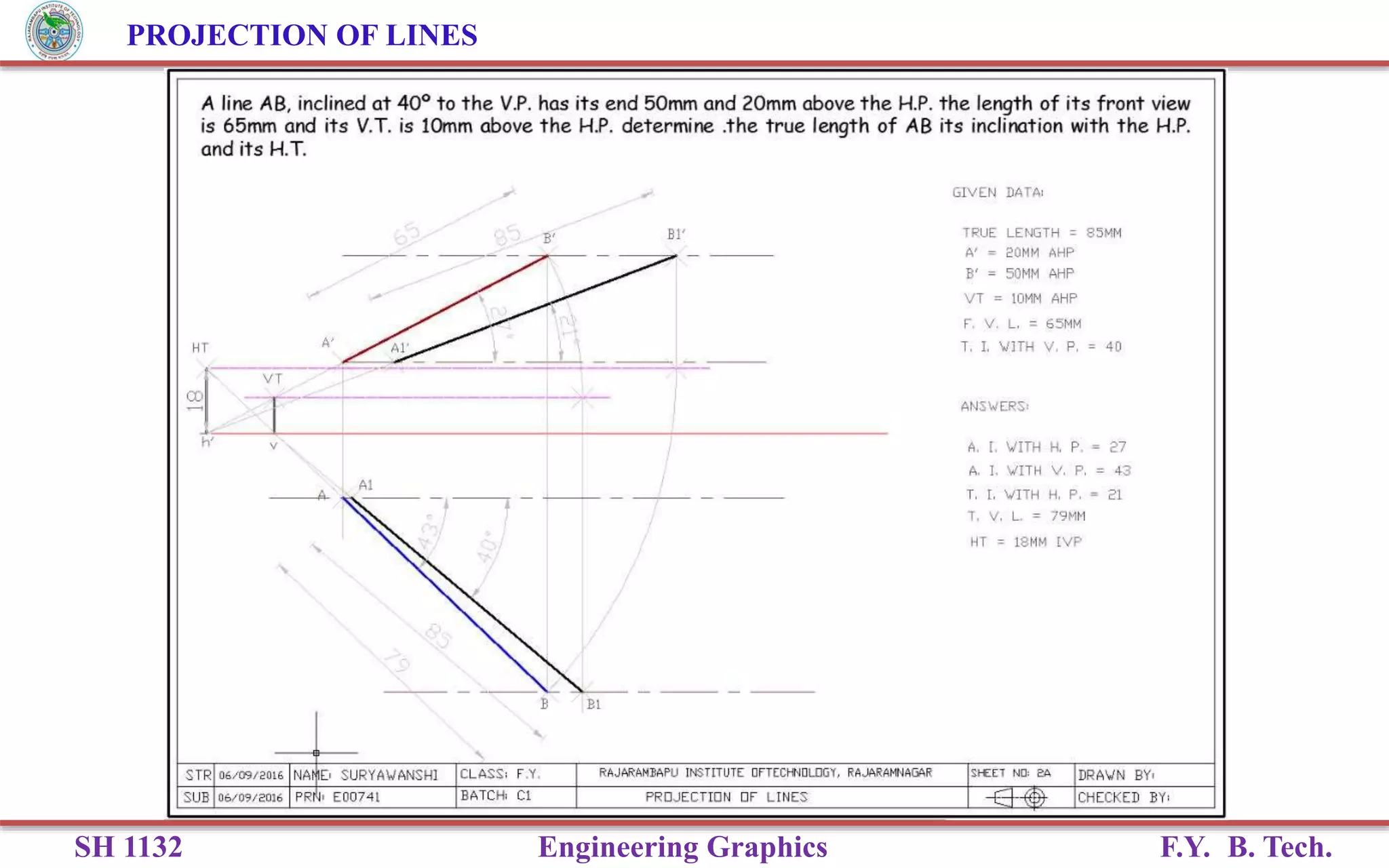 Projection of Lines | PPSX