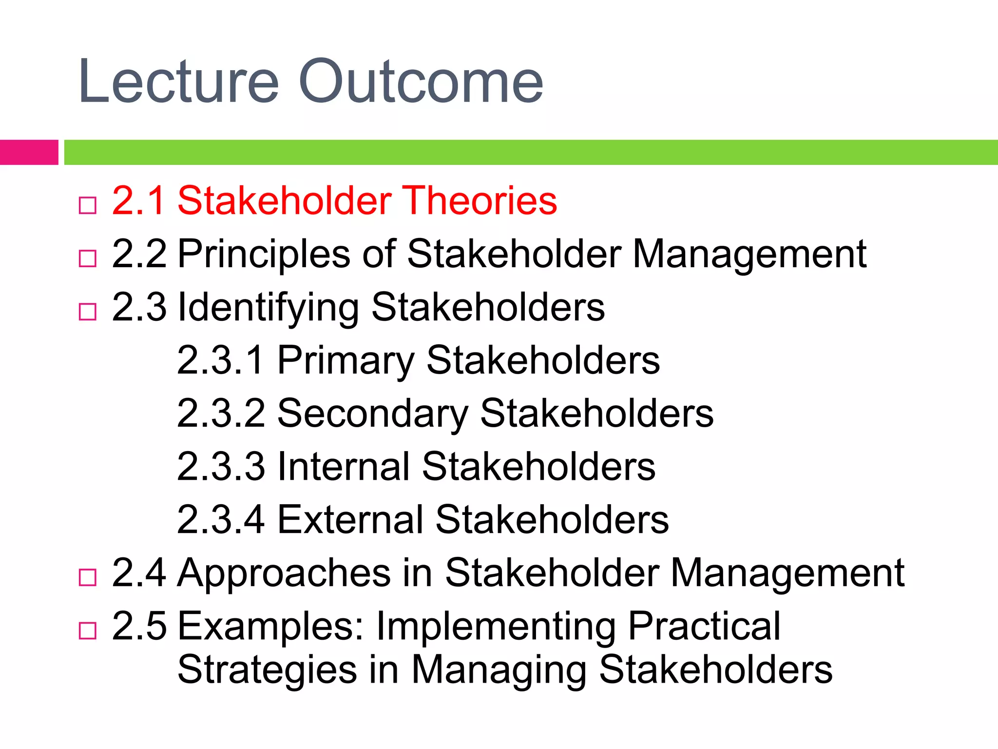 Chapter 2a project stakeholder management process | PPT