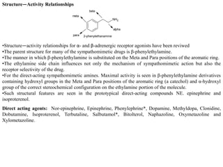 Chapter 2 adrenergic agents by somashekhar m metri | PPTX