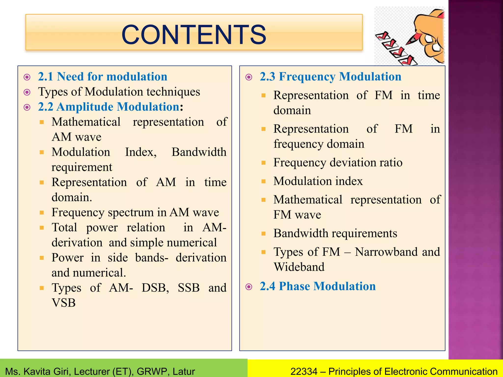 Amplitude Modulation and Frequency Modulation | PPTX