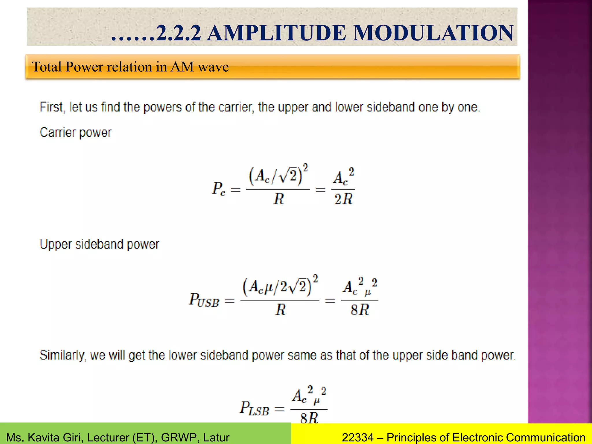 Amplitude Modulation and Frequency Modulation | PPTX