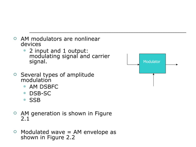 Chapter 2 amplitude_modulation | PPT | Digital Audio | Computer ...