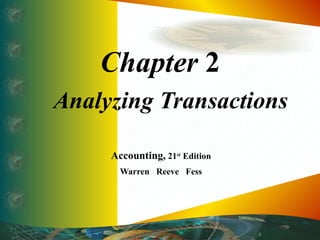 CHapter 2 Financial Accounting One Recording Transaction | PPTX