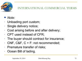 Chapter 2 and 3 contracts and incoterms | PPT