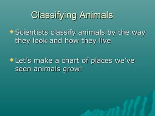 Chapter 2 Animals Where they live and How they get food | PPT