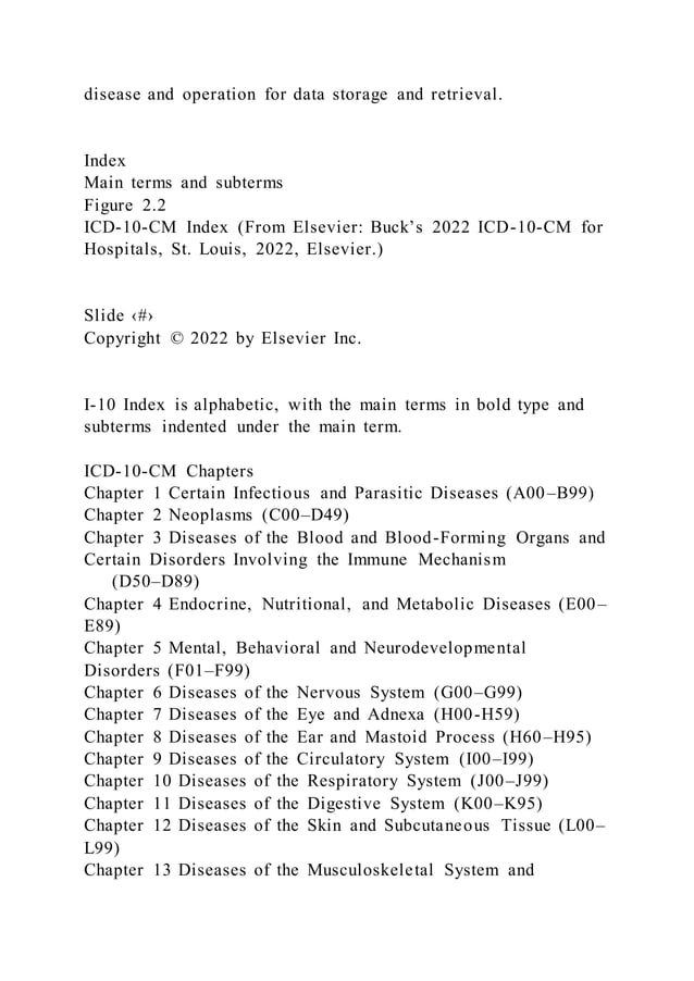 CHAPTER 2AN OVERVIEW OF ICD-10-CMSlide ‹#›Copyright | PDF