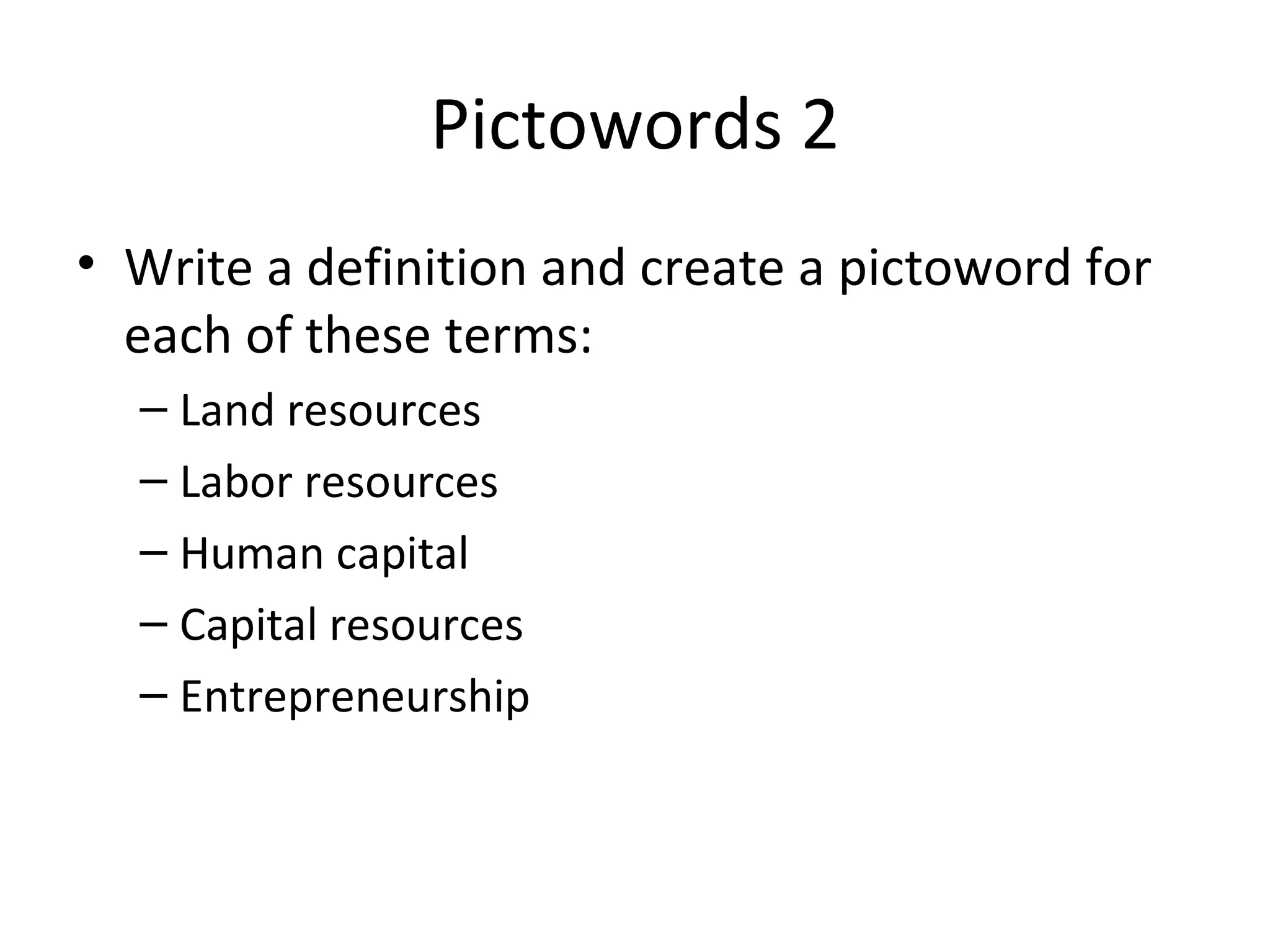 Economics Chapter 2 Assignments | PPT