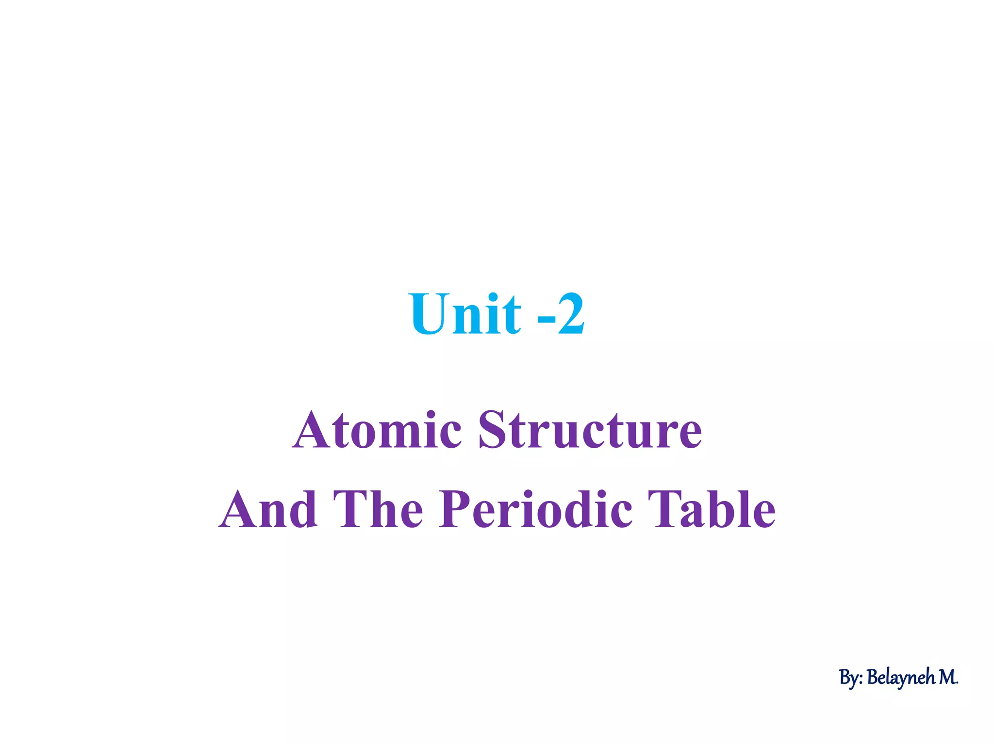 Chapter 2 atomic structure | PPTX