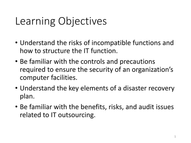 Chapter 2 auditing it governance controls | PPTX