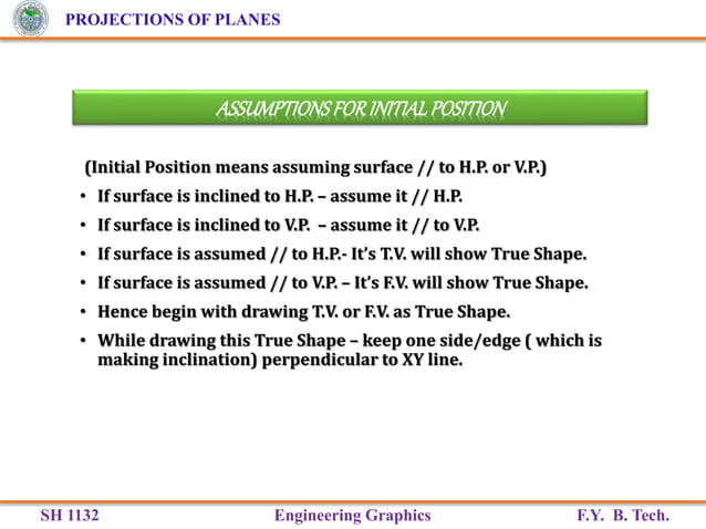 Projections of Planes | PPSX