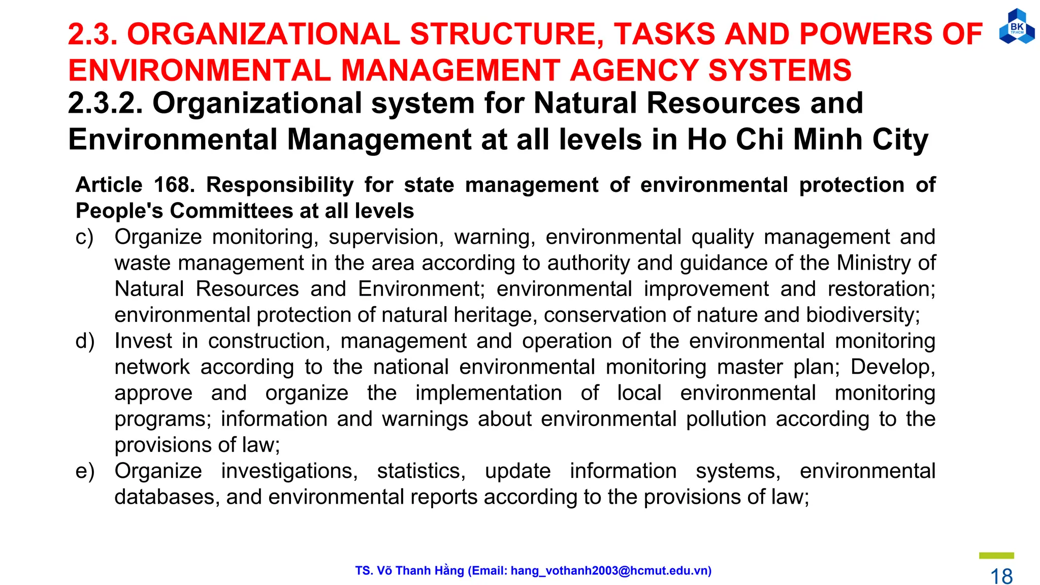 Chapter 2B - State management of environmental protection in Vietnamn ...