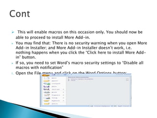 VBA | PPTX | Programming Languages | Computing