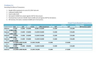 Chapter 2 basic financial statements exercise | DOCX