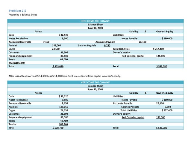 Chapter 2 basic financial statements exercise | DOCX