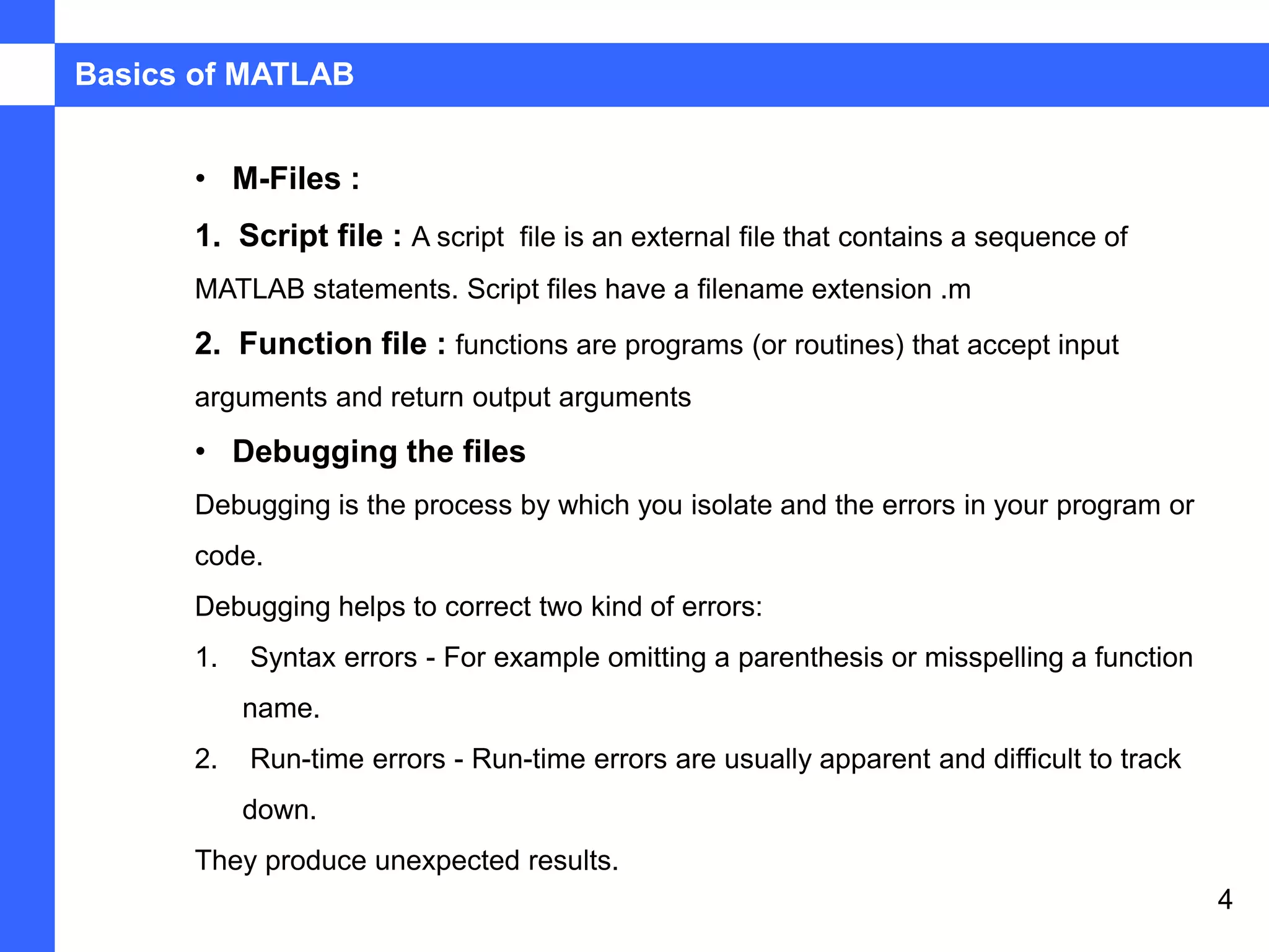 Chapter 2 Basics of MATLAB | PPT Chapter 2 Basics of MATLAB | PPT