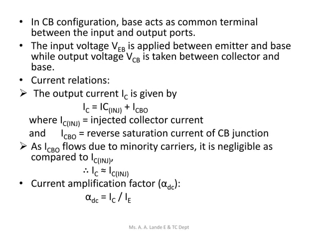 Transistor cb cc ce power point transistor | PPTX | Digital Audio ...