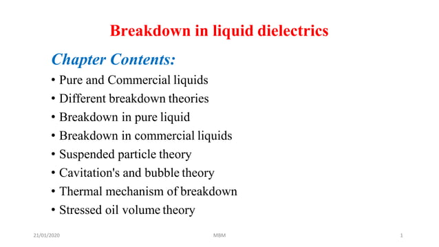 Chapter 2 breakdown in liquids | PPTX