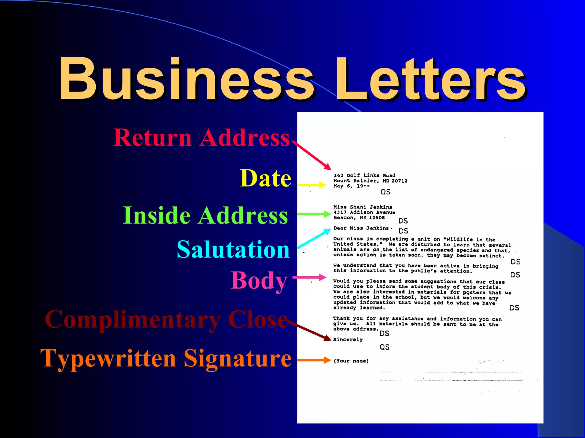 Chapter 2 business letters | PPT