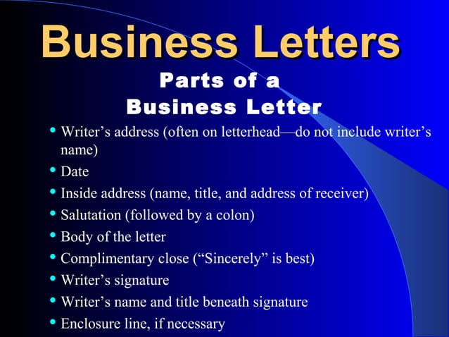 Chapter 2 business letters | PPT | Publishing Industry | Industries